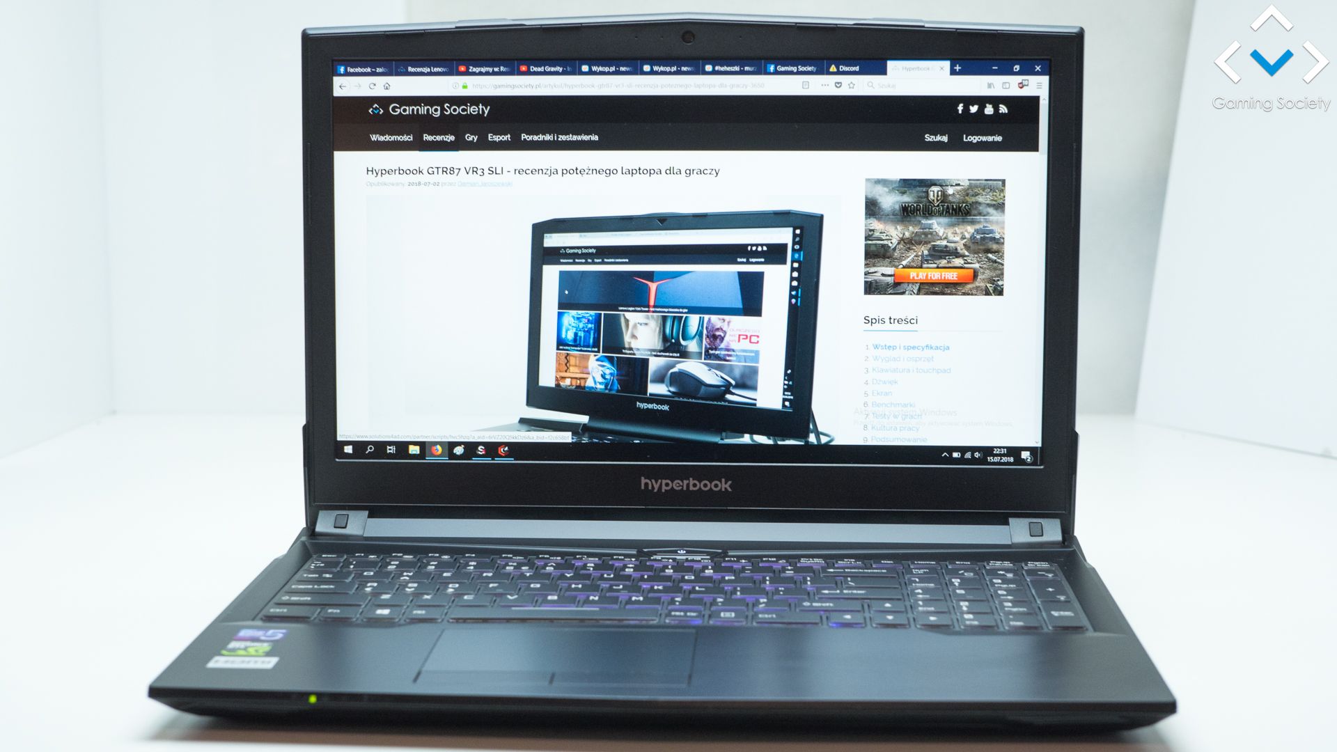 Hyperbook N85S - test mobilnego centrum dowodzenia | Gaming Society